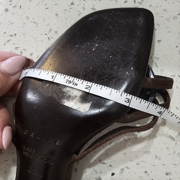 Celine | Shoes | Vintage Celine Boho Style Kitty Heel Sandal | Poshmark